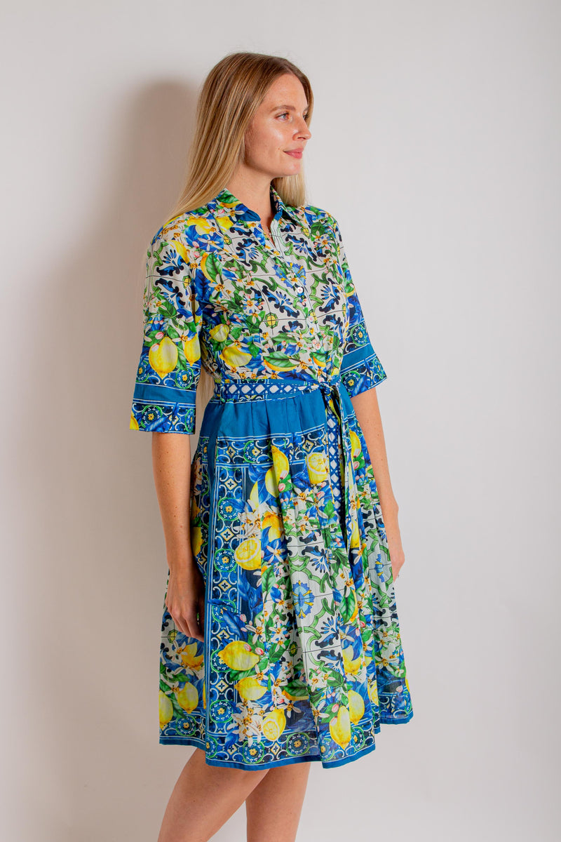 "Mrs. Maisel" Lemon Print Dress – Cynthia Elliot Boutique