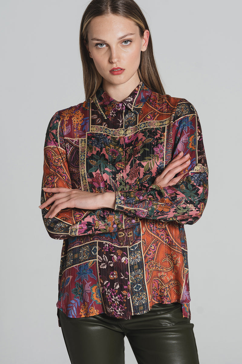 "Altar" Multi Print Blouse – Cynthia Elliot Boutique